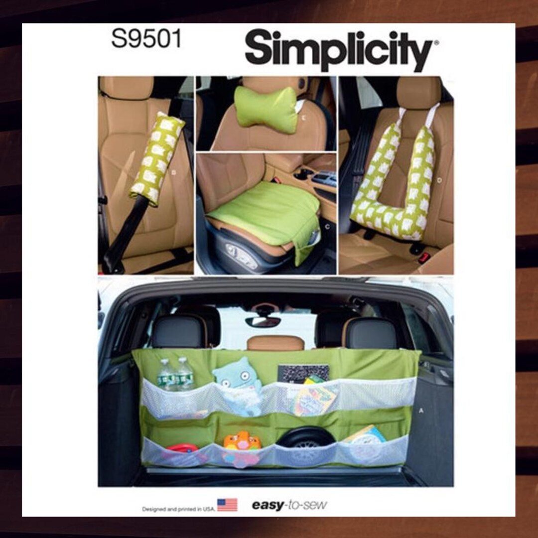 Easy Sewing Pattern for Car Organizers & Accessories, Seat Belt Cover ...