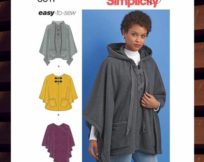 Easy Sewing Pattern for Womens Ponchos - Size XS S M L XL (all Sizes ...