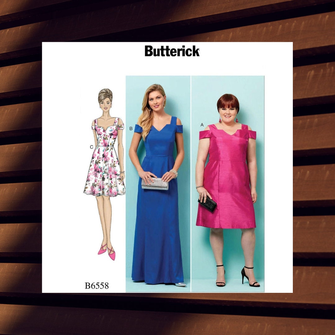 Butterick 6558 B6558 OOP Sewing Pattern for Women & Womens Plus Dress ...