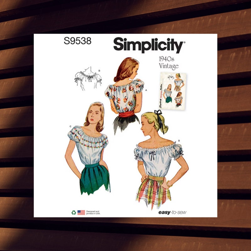 Simplicity Sewing Pattern Blouse - Etsy