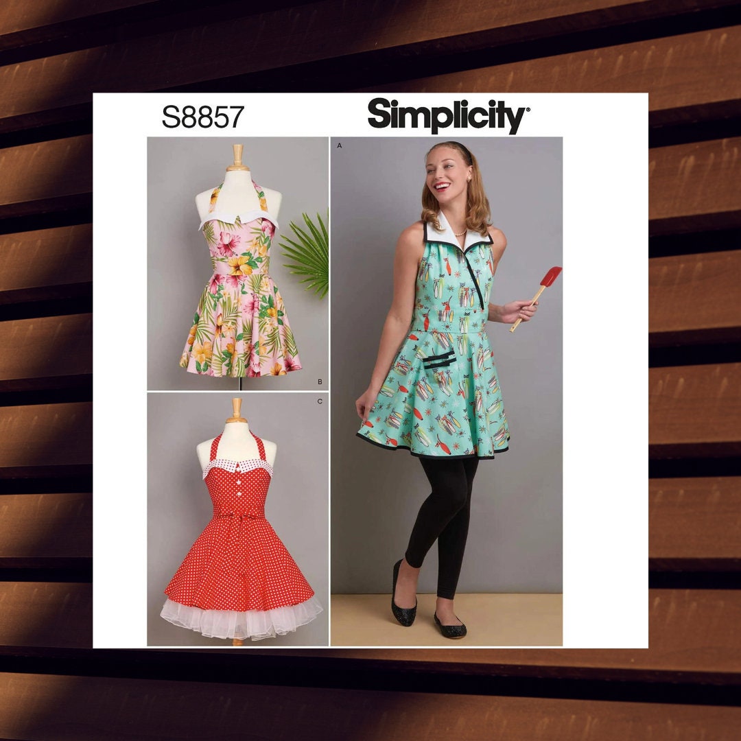 Simplicity 8857 S8857 OOP Sewing Pattern for Womens Aprons Size S M L ...