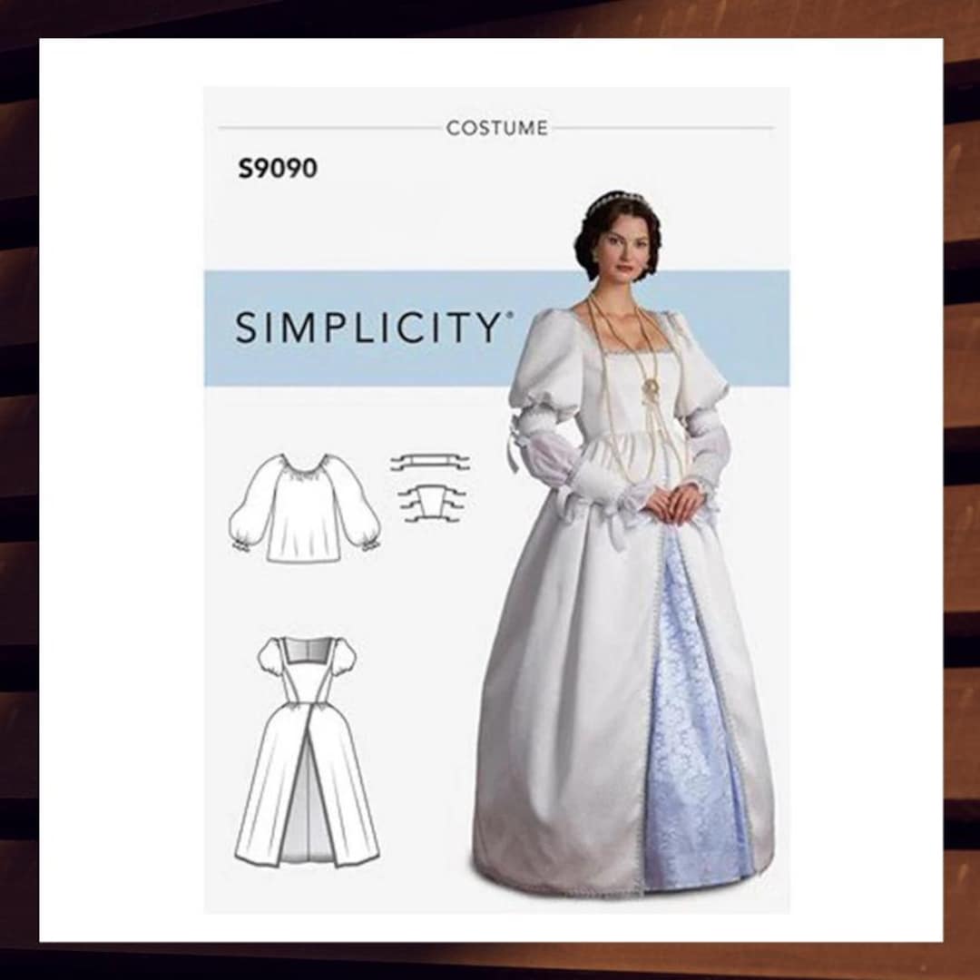 Sewing Pattern for Womens Tudor Court Costume - Size 6 8 10 12 14 or 14 ...