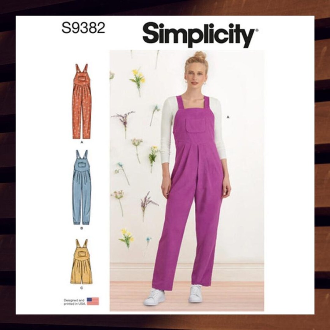 Sewing Pattern for Womens Bib Overall or Romper W/back Ties - Size 6 8 ...