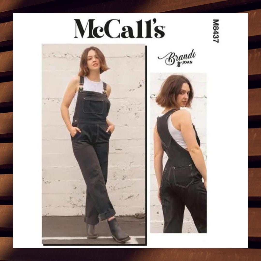 Mccalls 8437 M8437 R11951 Sewing Pattern for Womens Bib Overalls W ...
