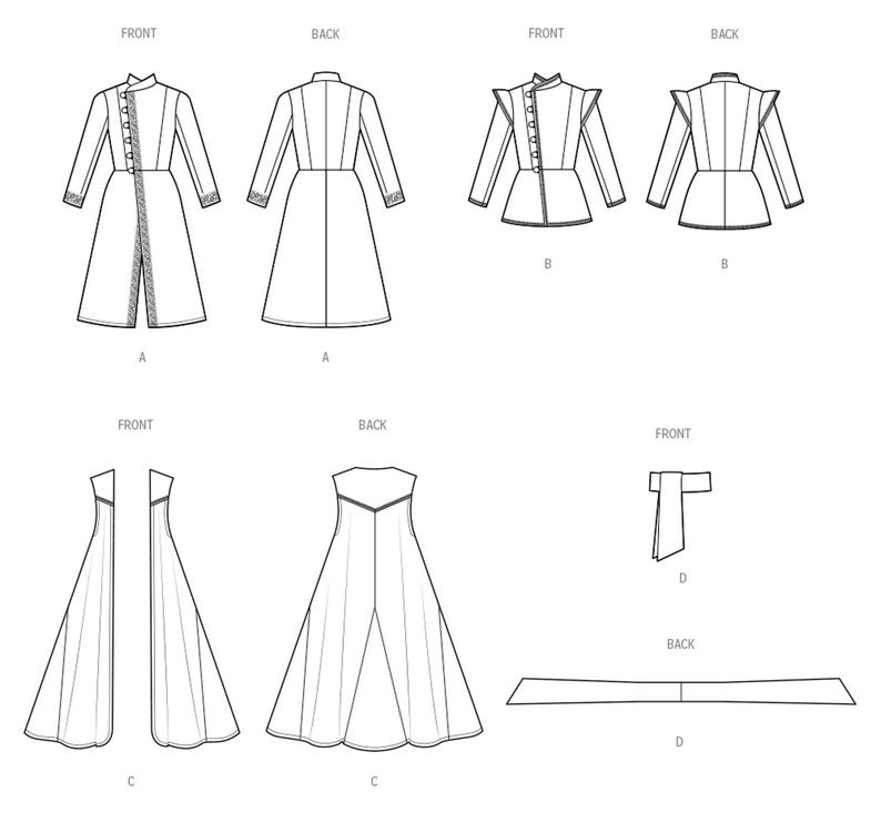 Sewing Pattern for Mens Costume Coats - Size 34 36 38 40 42 or 44 46 48 ...