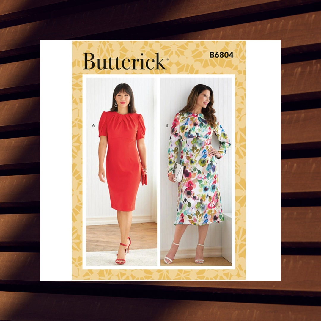 Butterick 6804 B6804 Sewing Pattern for Womens Dress Size 18 20 22 24 ...