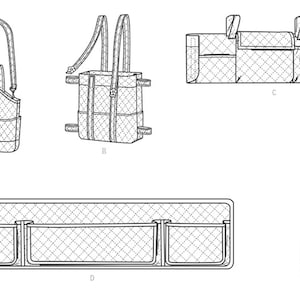 Simplicity 9400 S9400 Sewing Pattern for Adult Bags and Organizers for ...