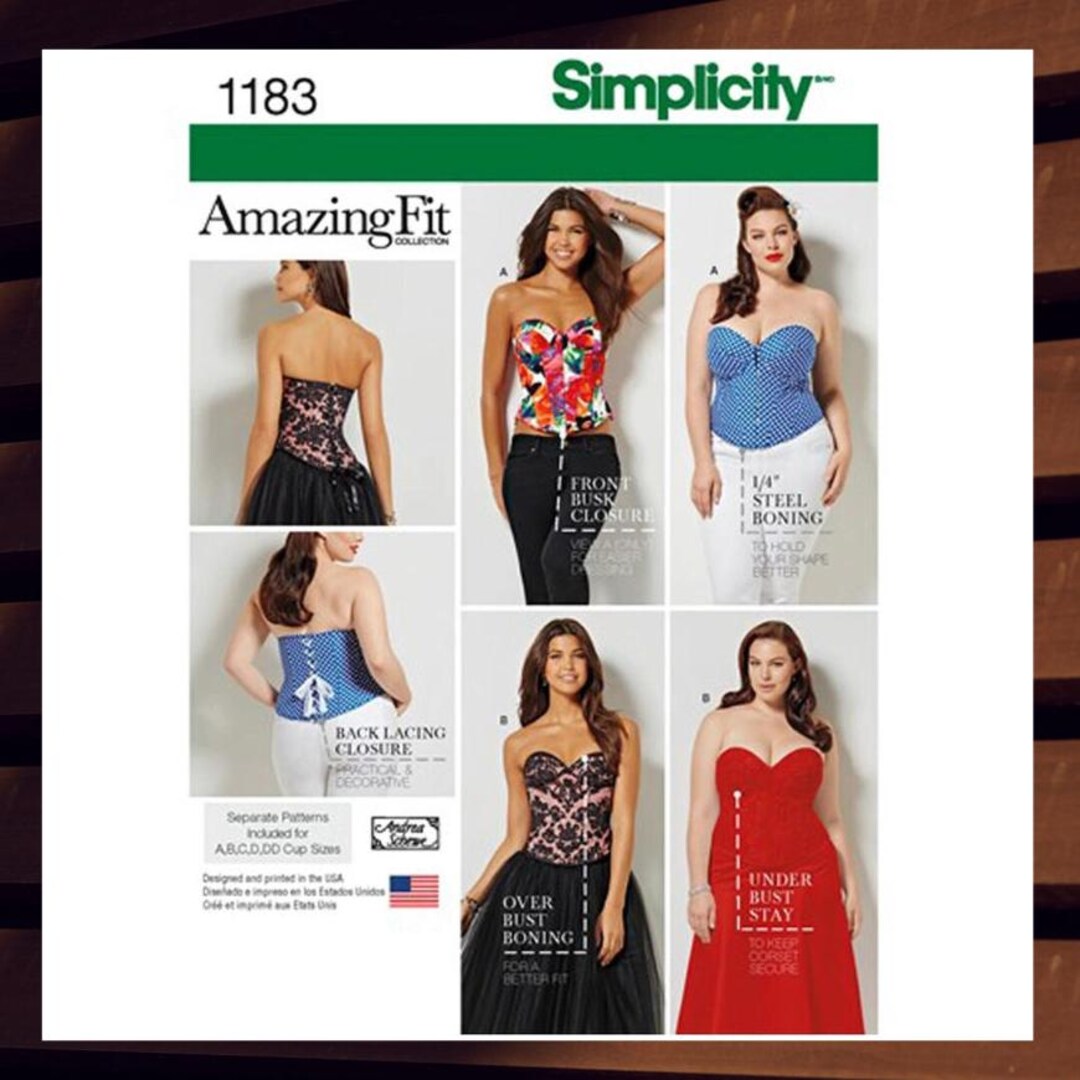 Sewing Pattern for Womens Corsets W/b C D DD Cups - Size 10 12 14 16 18 ...