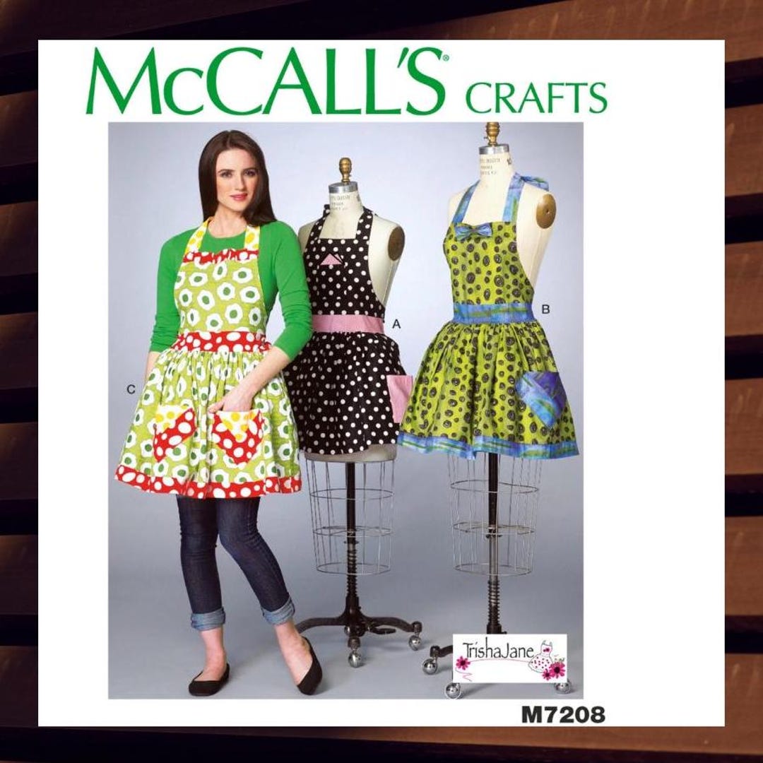 Mccalls 7208 M7208 Sewing Pattern for Womens Bib Aprons and Petticoat ...