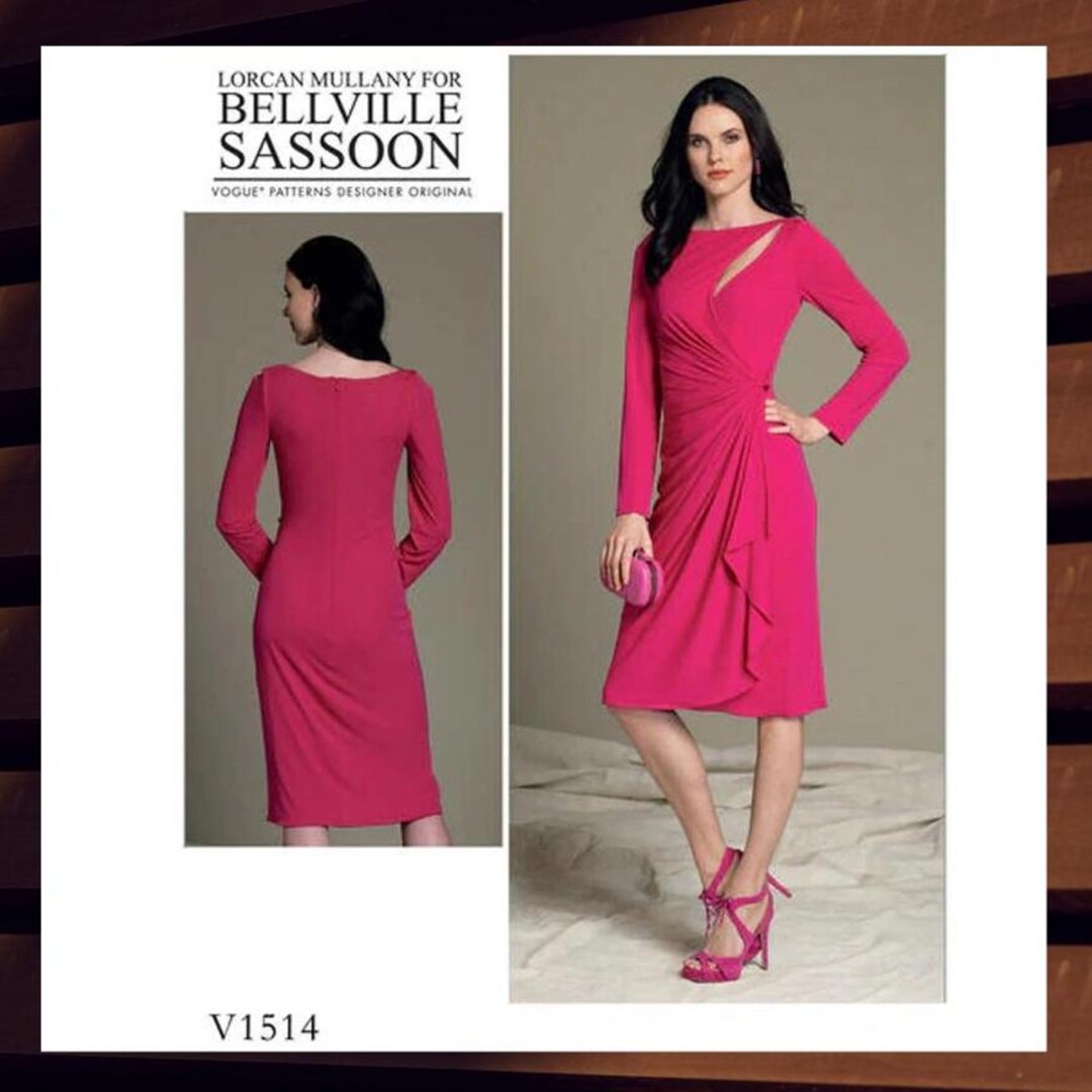 Vogue 1514 V1514 OOP Sewing Pattern for Womens Dress - Size 6 8 10 12 ...