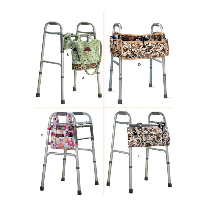 Sewing Pattern for Adult Bags and Organizers for Walkers - Easy to ...