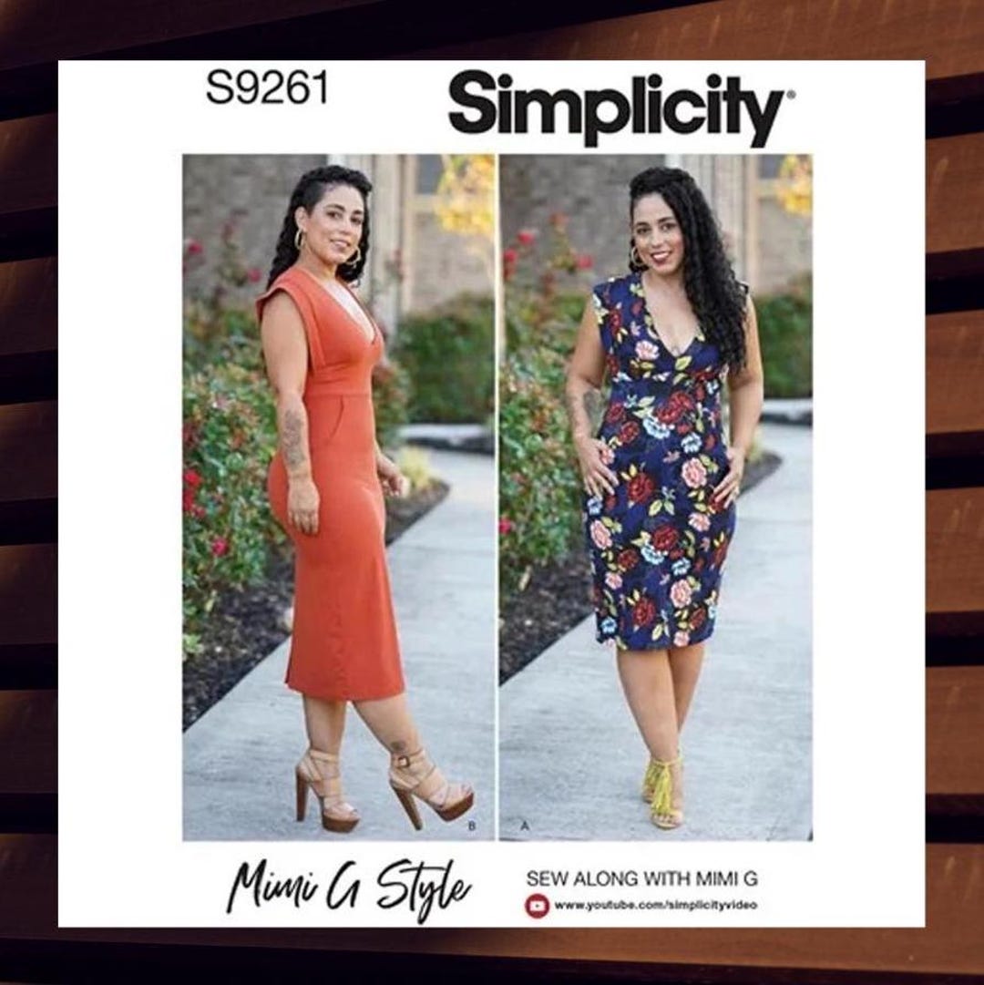 Simplicity 9261 S9261 Sewing Pattern for Womens Knit Dress - Size 6 8 ...