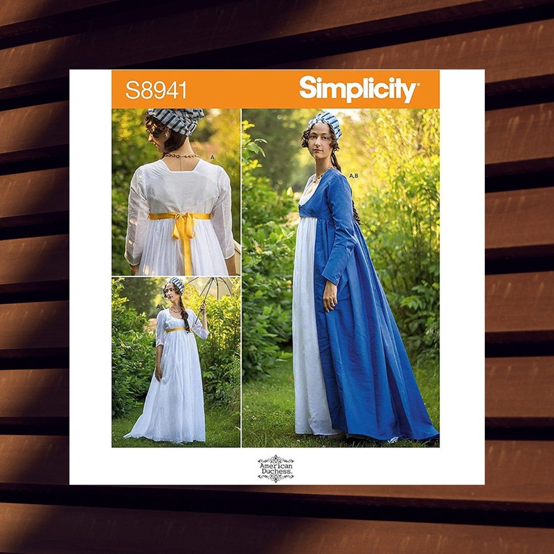 Regency Empire Dress Sewing Pattern - Etsy