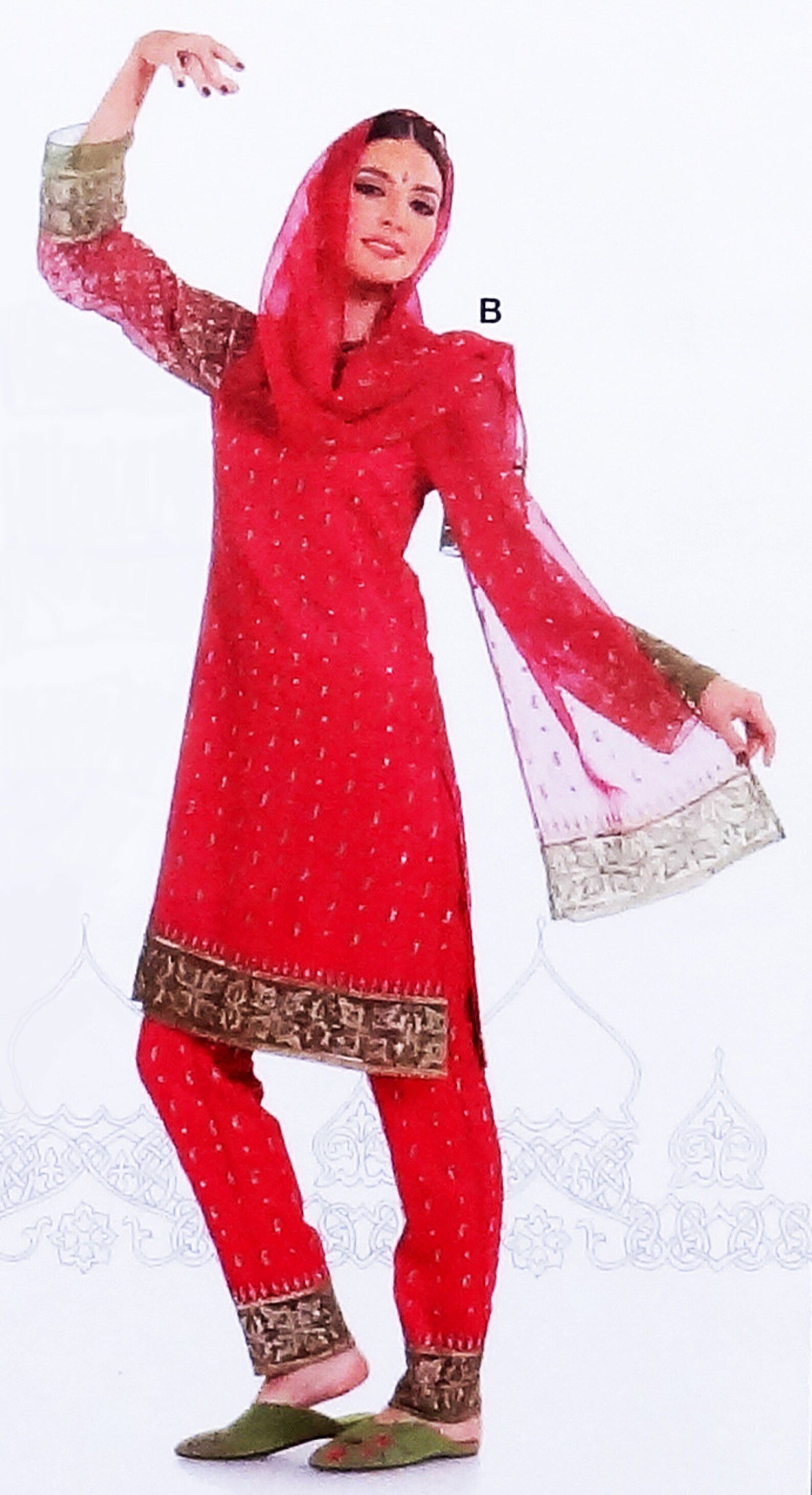 Sewing Pattern for Womens Sari Top, Skirt, Pants and Scarf - Size 8 10 ...