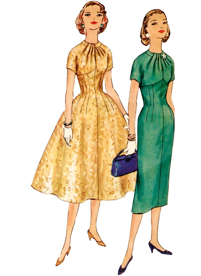 Sewing Pattern for Womens Dress - Size 6 8 10 12 14 - UNCUT F/F - 1950s ...