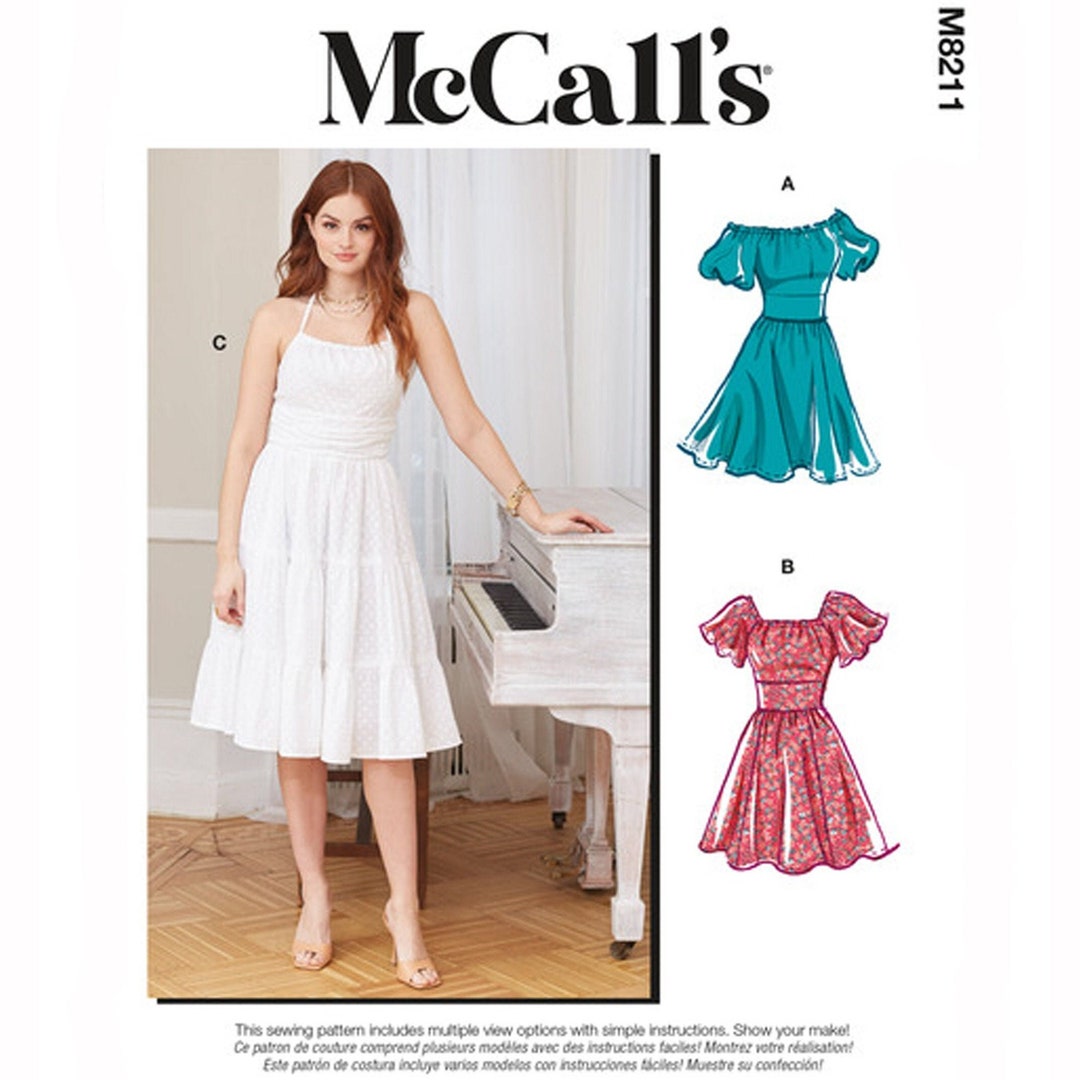 Mccalls 8211 / M8211 Sewing Pattern for Women & Women Plus Dress Size 8 ...