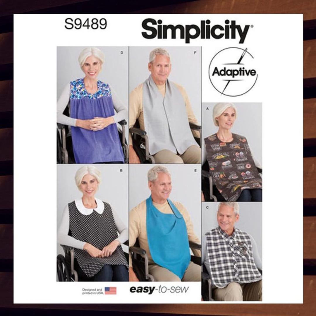 Very Easy Sewing Pattern for Men and Womens Clothing Protectors, Adaptive Adult Bibs - One Size ...