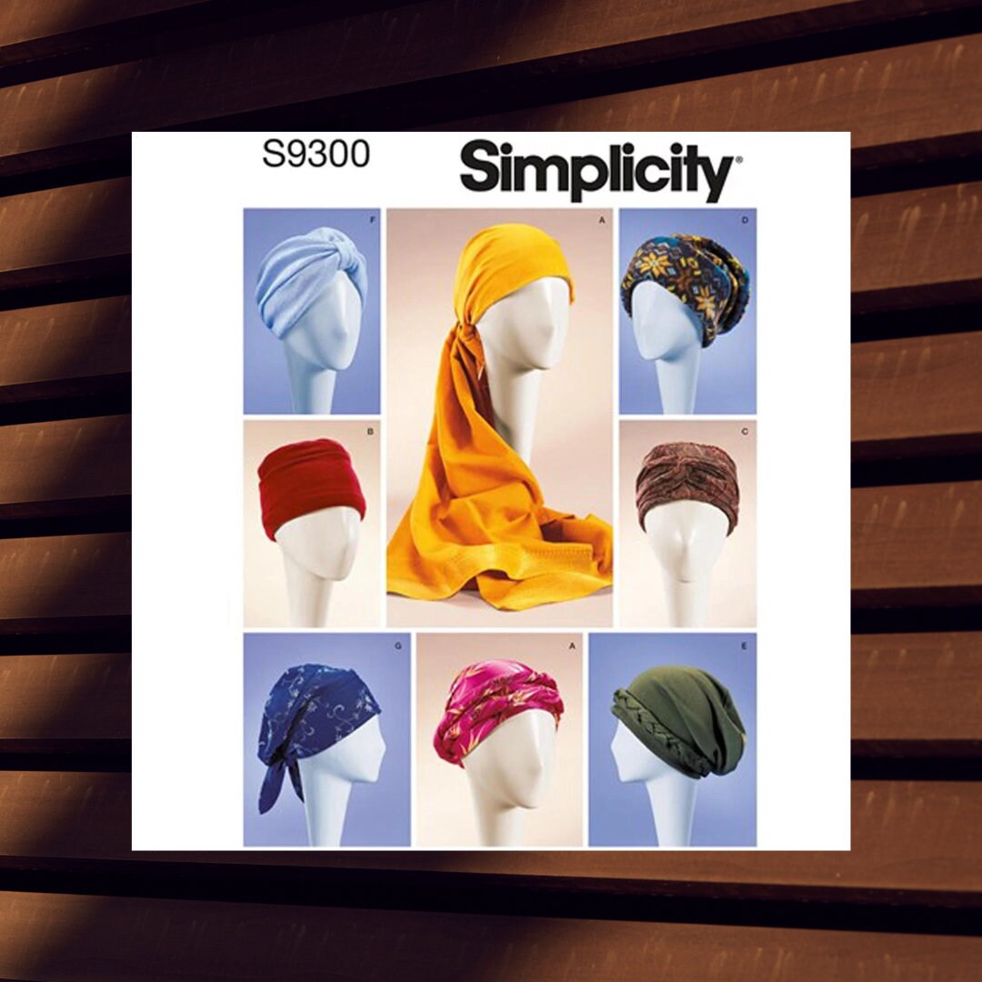 Buy Simplicity 9300 S9300 Sewing Pattern for Womens Hats, Turbans and ...