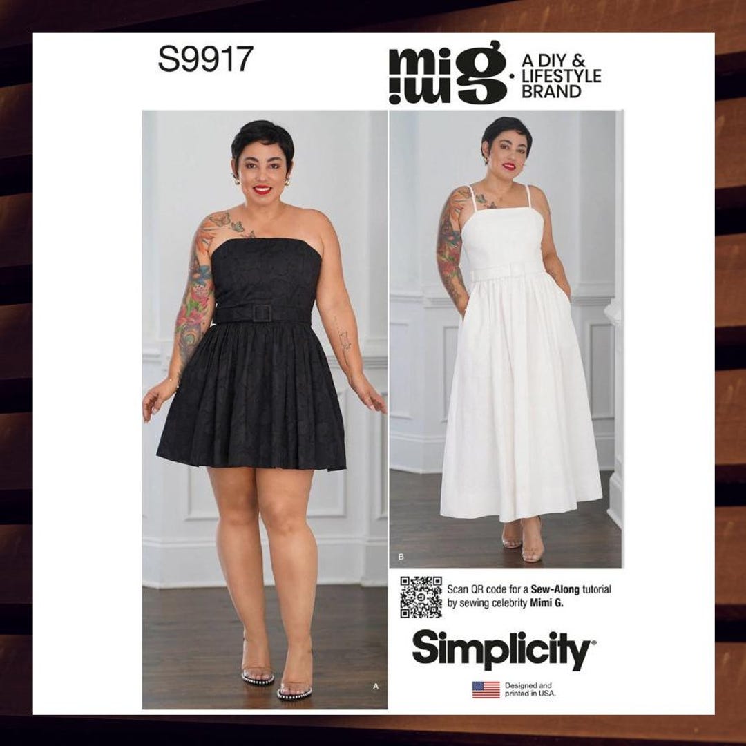 Sewing Pattern for Womens Summer Dress and Belt - Size 8 10 12 14 16 or ...