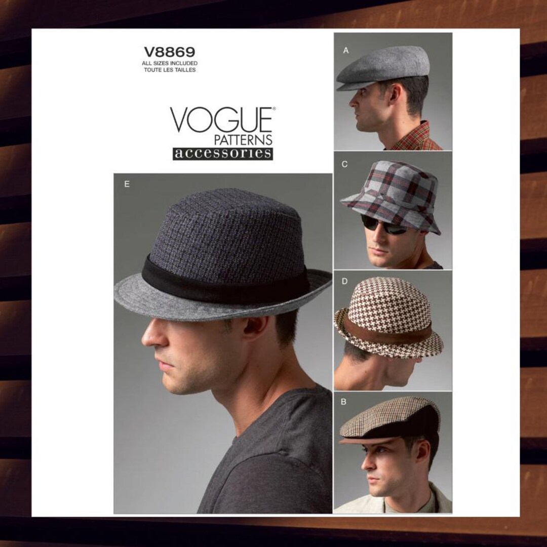 Sewing Pattern for Mens Hats - Size S M L XL (all Sizes) Fedora ...