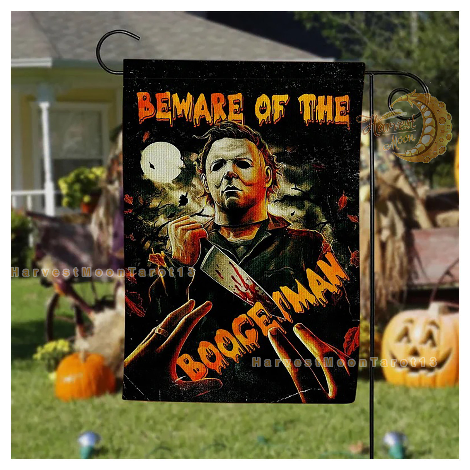 Michael Myers Beware Of The Boogeyman Halloween Garden Flag Designed ...