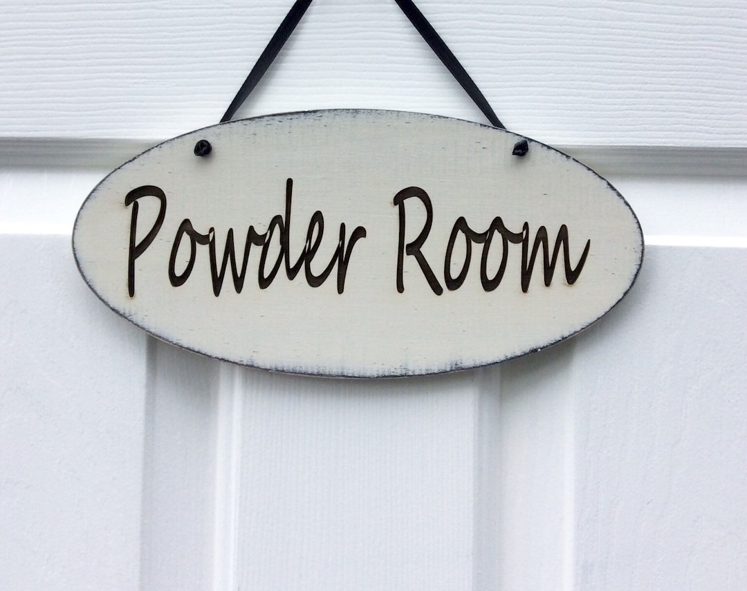 Powder Room Sign, Bathroom Sign, Restroom, Powder Room Wall Decor ...