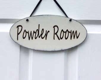 Powder Room Sign - Etsy