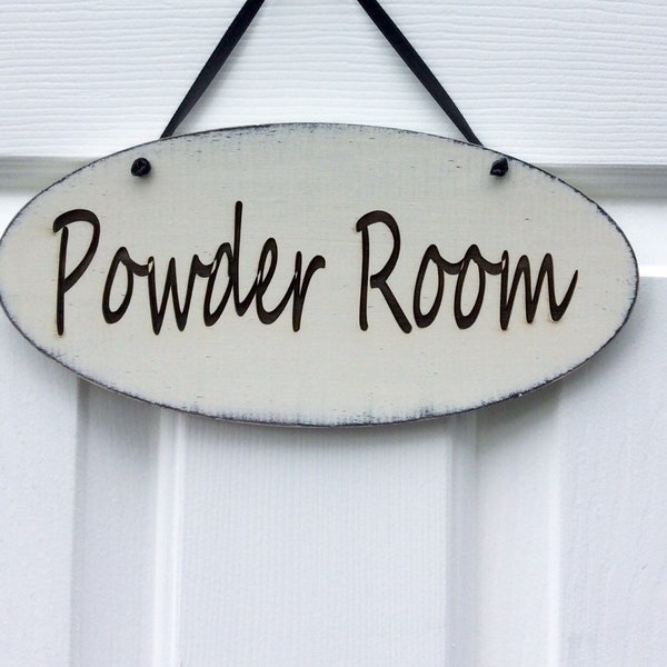 Powder Room Sign - Etsy