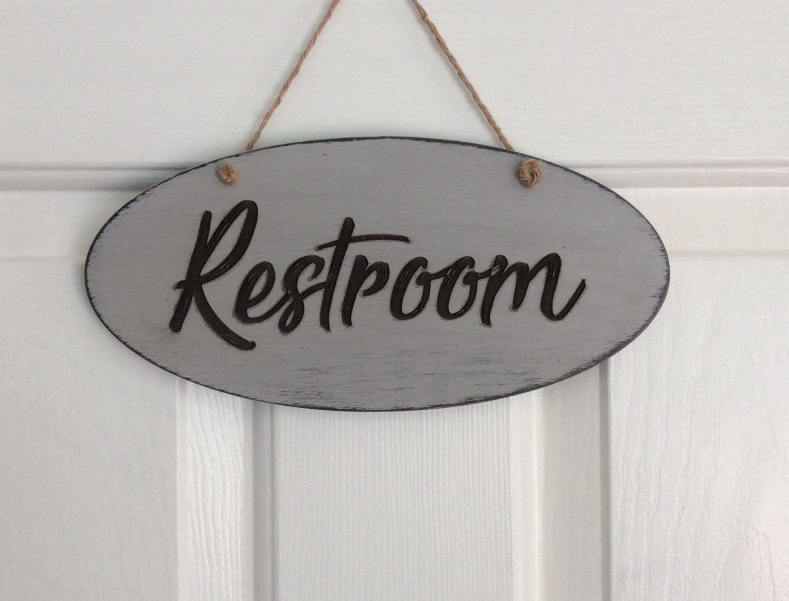 Restroom Sign, Wood Restroom Sign, Business Sign, Bathroom Door Sign ...