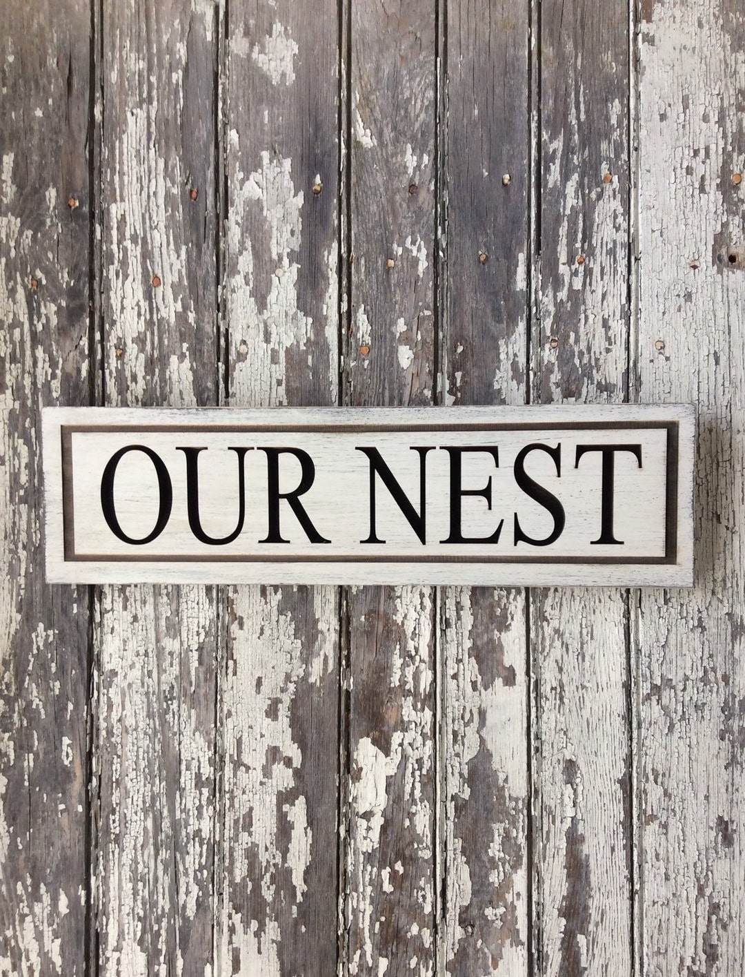 Our Nest Sign, Painted Sign, Wood Sign, Distressed Sign, Farmhouse ...