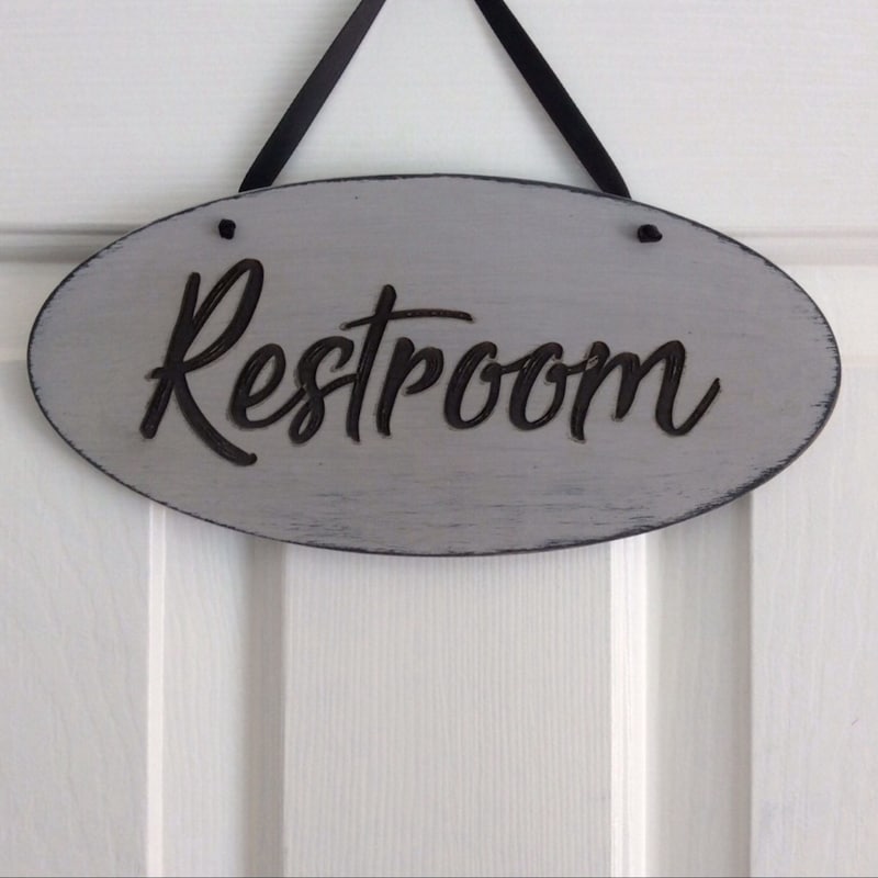 Restrooms Signs - Etsy