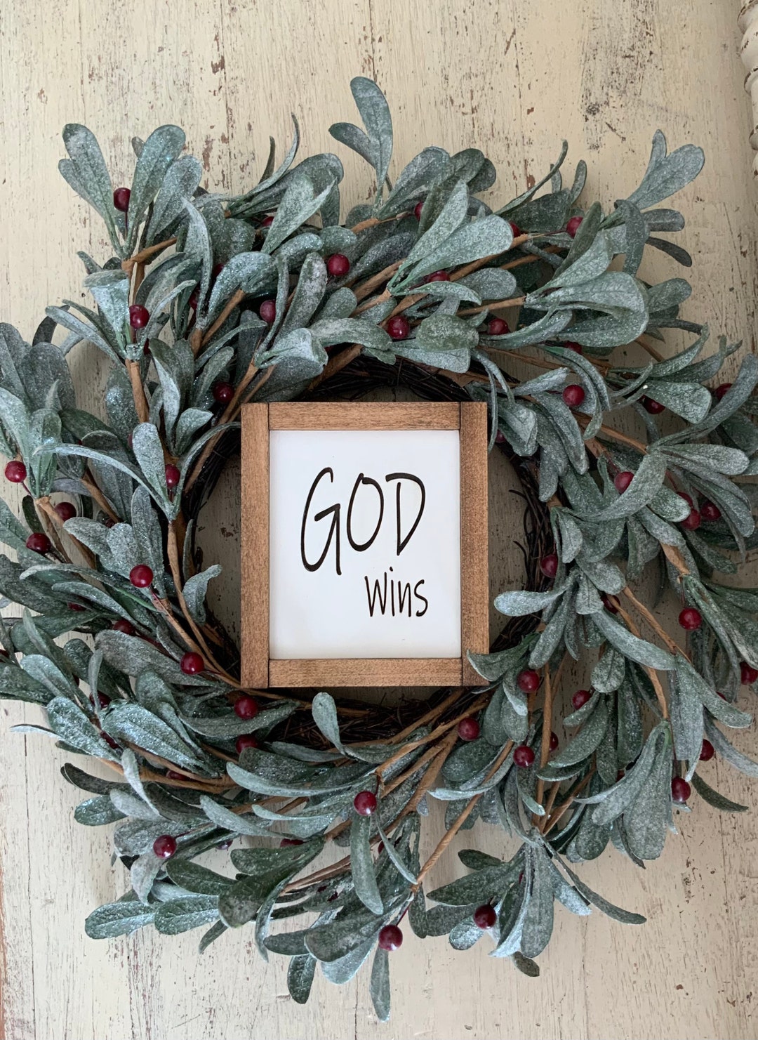 Mini Inspirational Sign, God Wins, Sign, Wood Mini Sign, Christian Sign ...