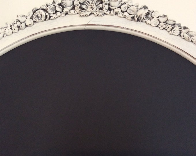 Chalk Board, Antique Oval Frame, Magnetic Chalkboard Frame, Shabby Chic ...