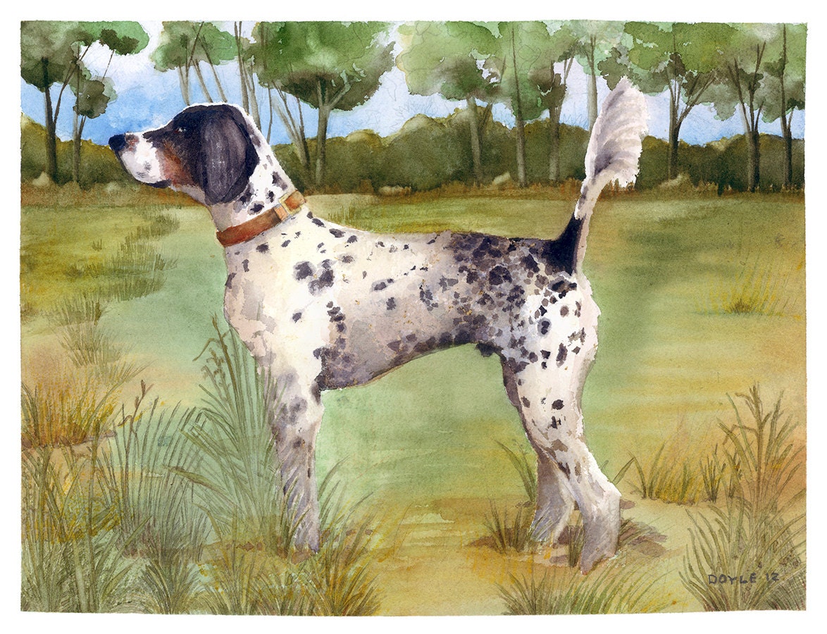 Commissioned Portrait Field Trial Champion Setter Print | Etsy