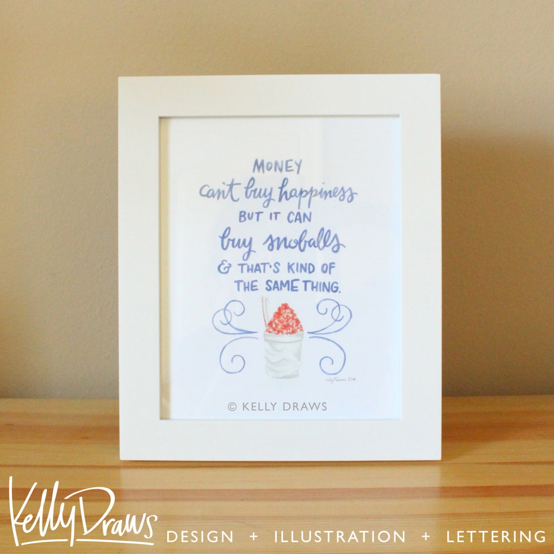 New Orleans Snoball 8x10 Watercolor Painting Snowball Digital Print - Etsy