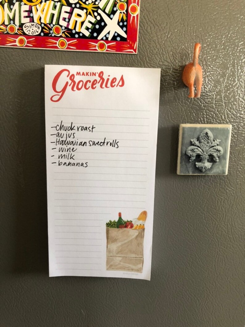 Makin' Groceries Grocery List Magnetic Notepad New Orleans Louisiana ...