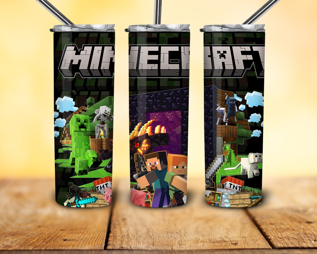 Minecraft Tumbler Digital Files, Sublimation Design, Minecraft Png ...