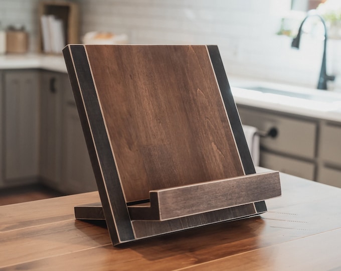 Handcrafted Cookbook Stand | Solid Wood Book Stand | iPad Stand ...
