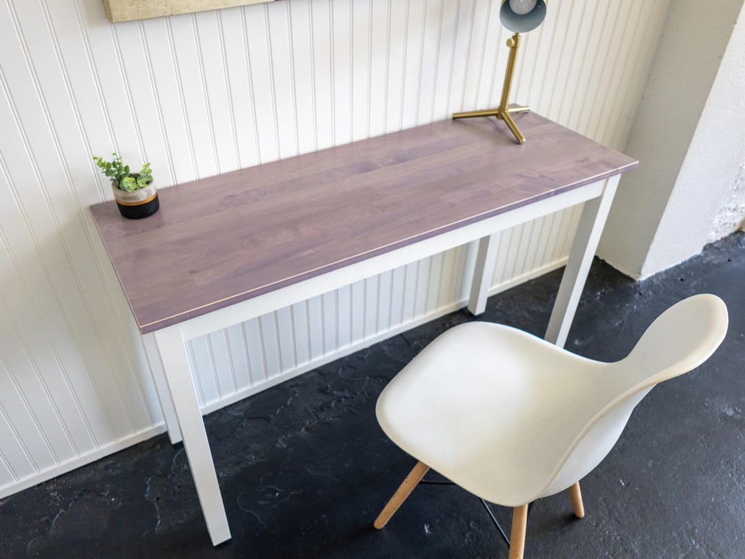 Solid Hardwood Desk | "the Wren" Maple Desk in Lavender | Writing Desk ...