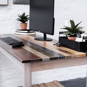 Solid Wood Desk: "the Westley" Modern Farmhouse Style Laptop Table - Etsy