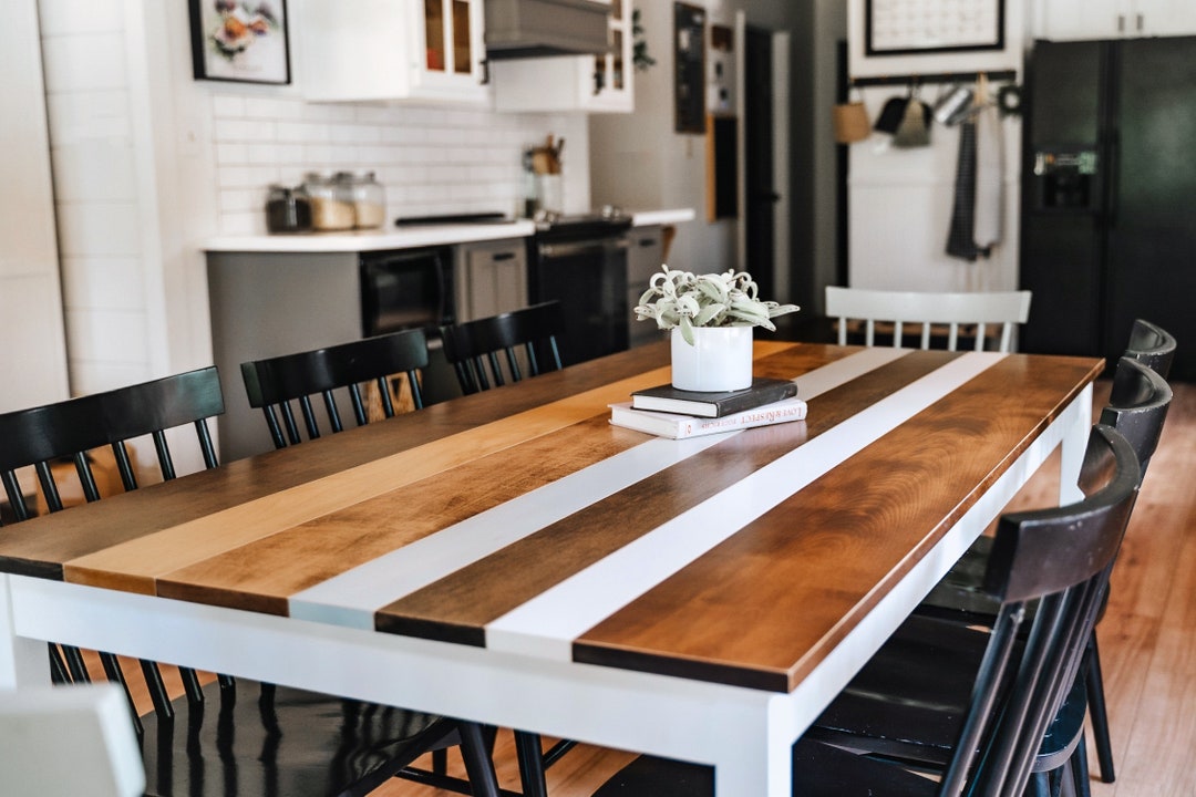 Solid Wood Dining Table | "the Willow | Large Kitchen Table ...