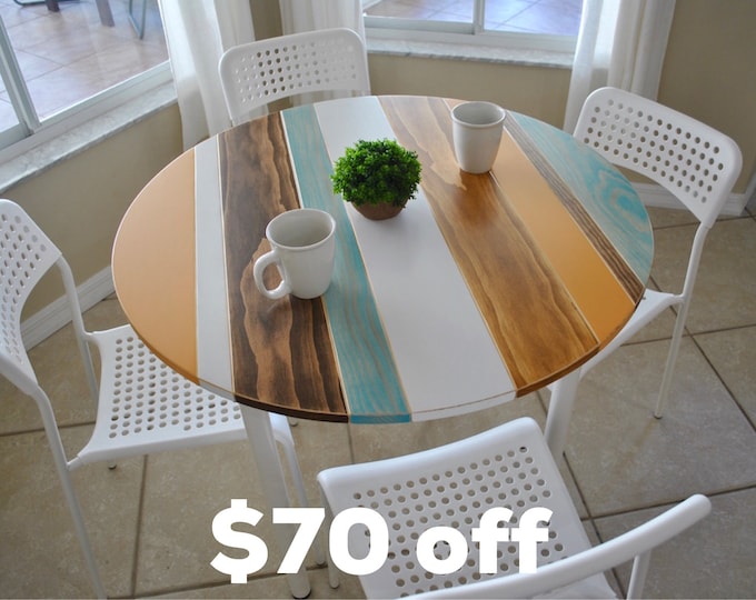 Clearance Colorful Round Breakfast Table Small Dining Table - Etsy
