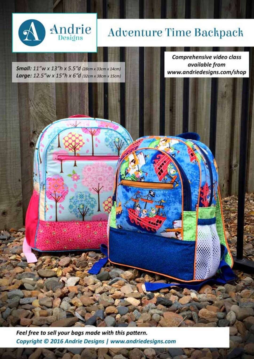 Adventure Time Backpack Pattern: Kids & Adults Sizes, Versatile Bag ...