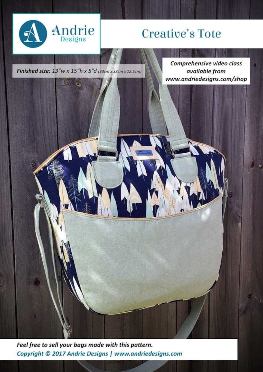 Tote Bag Pattern, Creative's Tote, Large Tote Bag, Tote Bag PDF, Craft ...