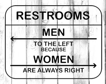 Men to the Left Sign | Etsy