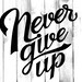 Never Give up Typography Word Art Di Cut Decal Home/laptop/computer ...