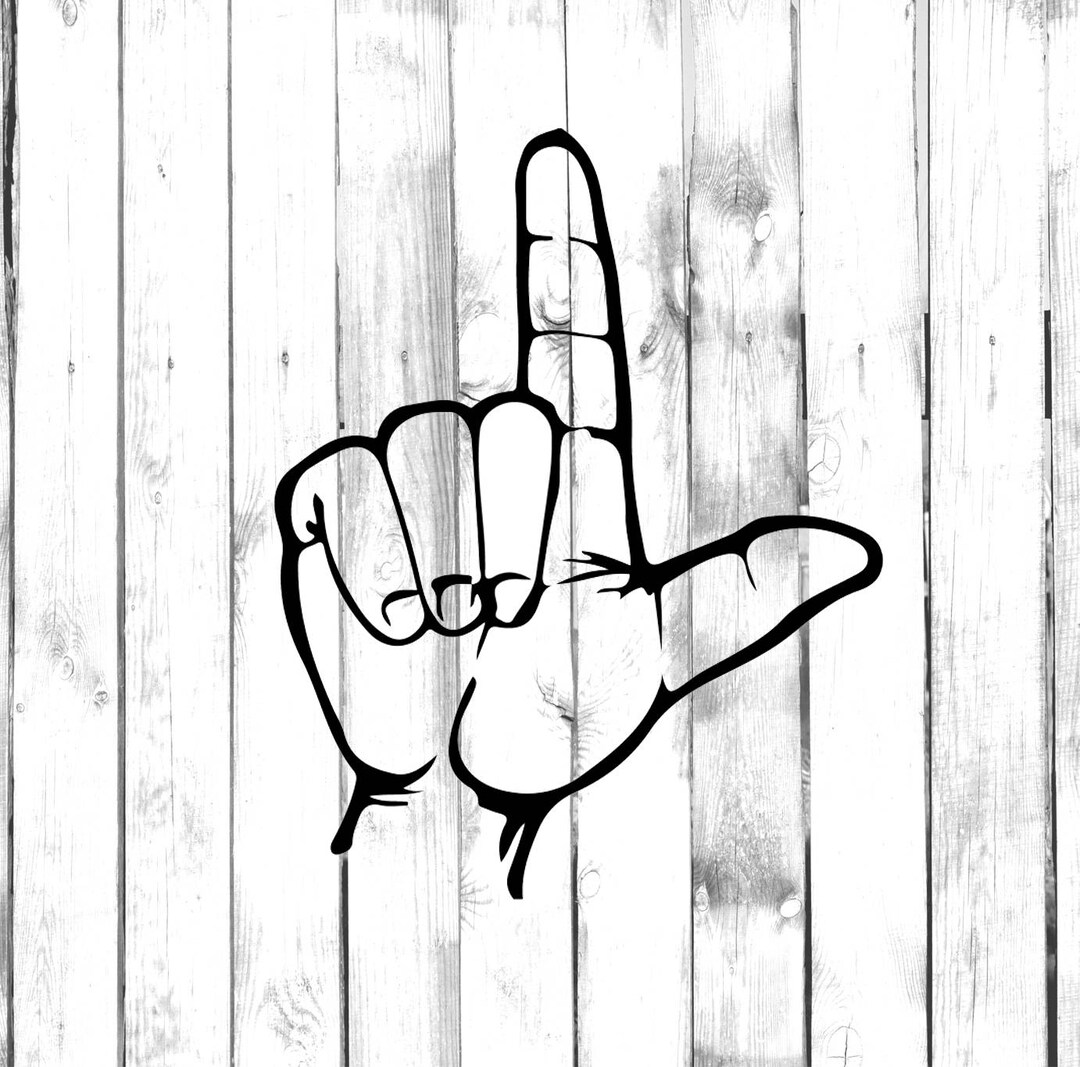 Fingers Shape of an L Loser Di Cut Decal Home/laptop/computer/truck/car ...