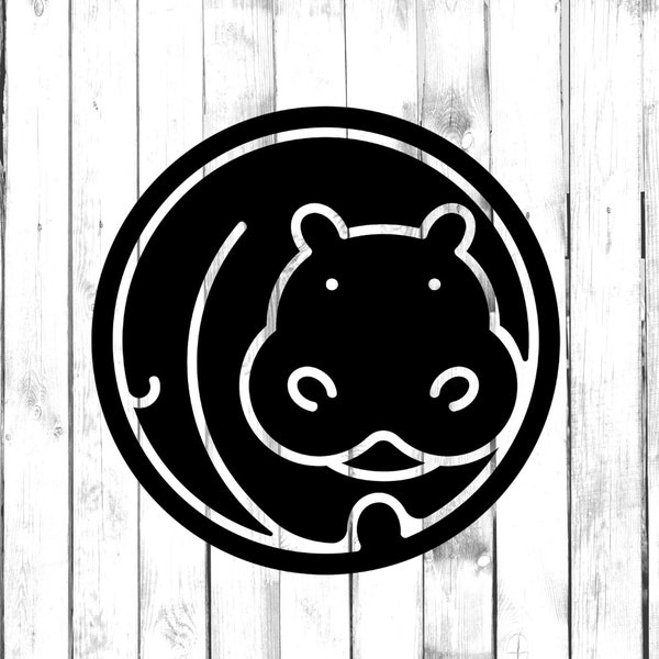 Hippo Decal - Etsy