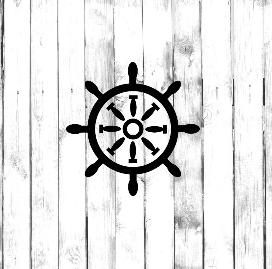 Captain's Ship Wheel Decal Sticker Di Cut Decal - Etsy