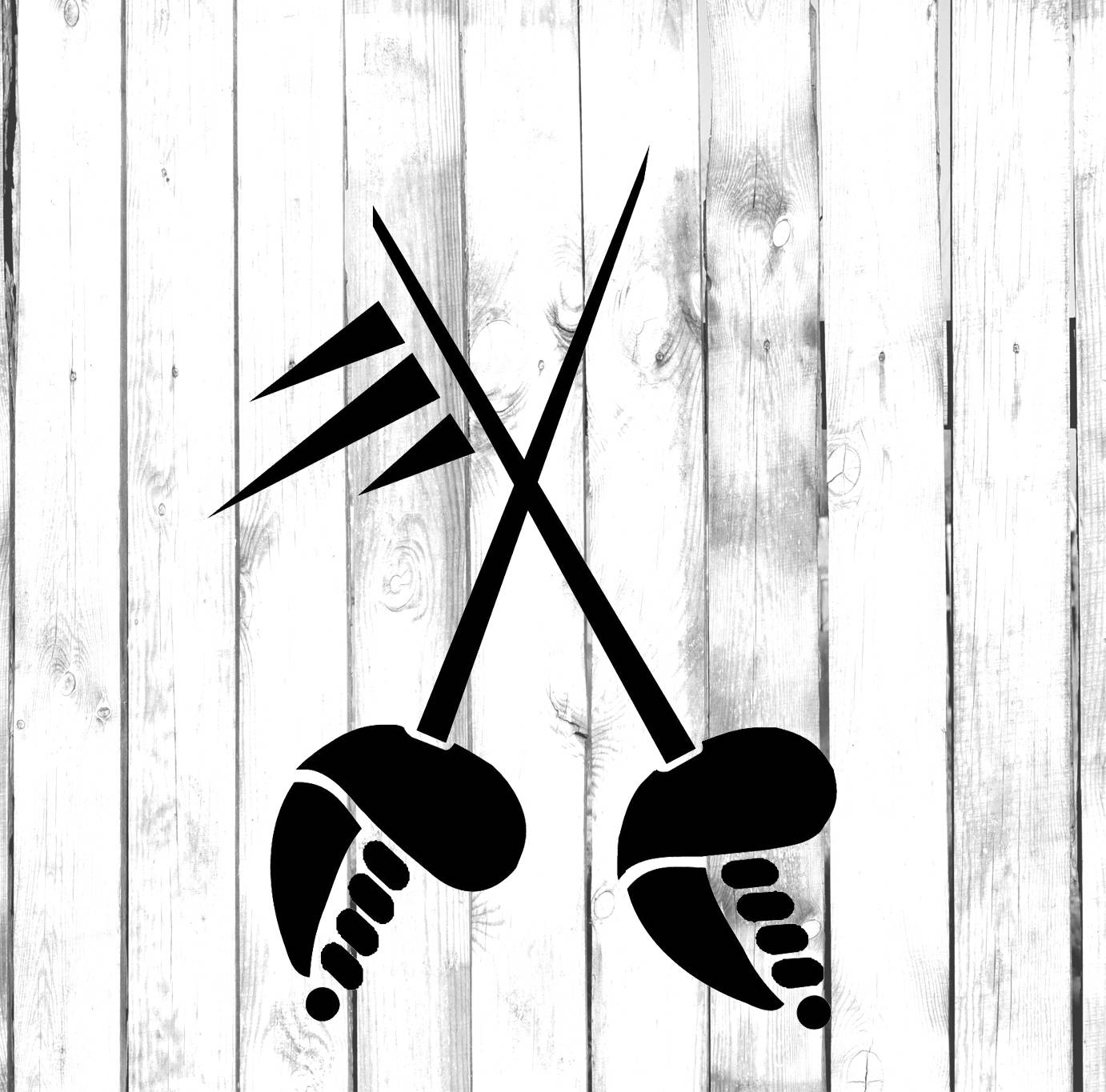 Fencing Swords Crossed Decal - Di Cut Decal - Home/laptop/computer ...